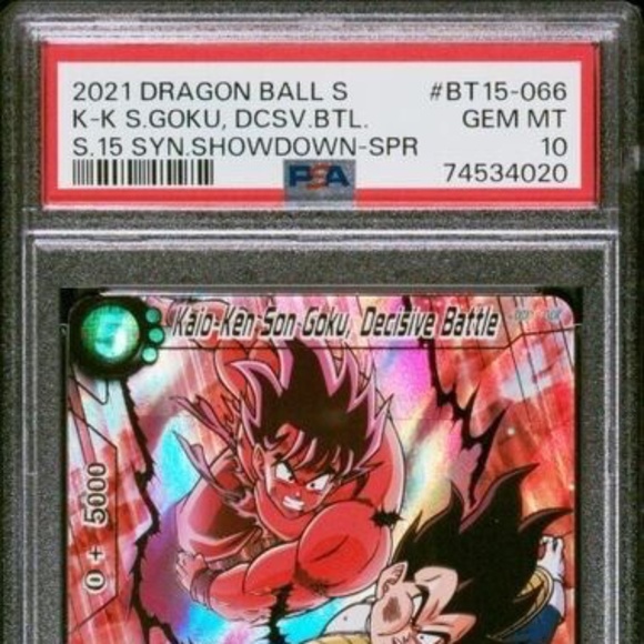 PSA | Toys | 22 Dragon Ball Super Kaioken Son Goku Decisive Battle Bt15066 Spr Psa 10 | Poshmark